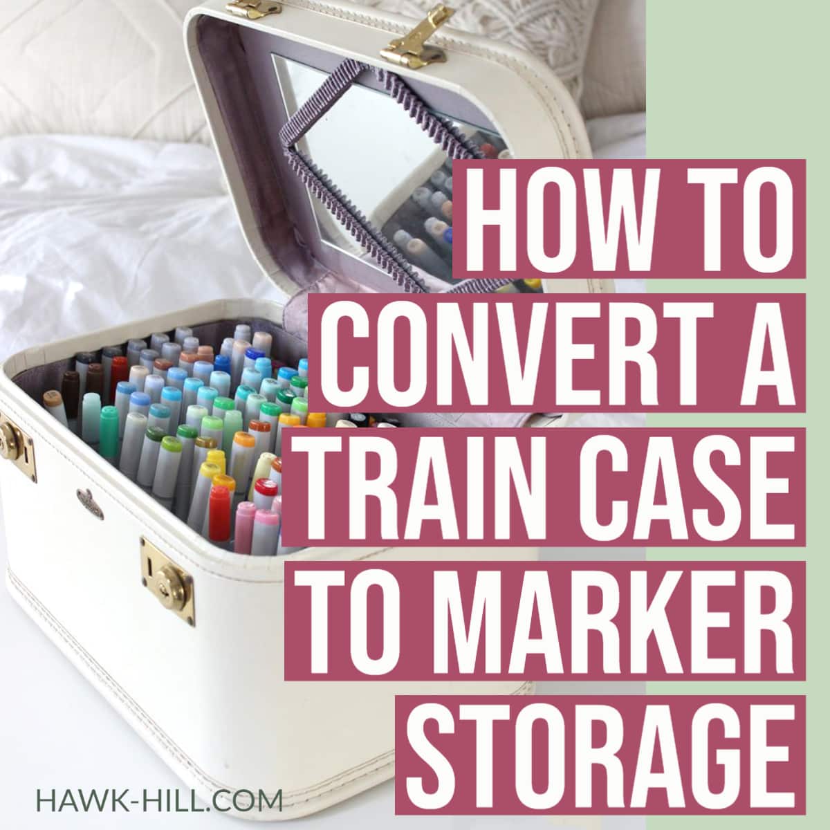How To: DIY Marker Storage from Vintage Luggage | Hawk Hill