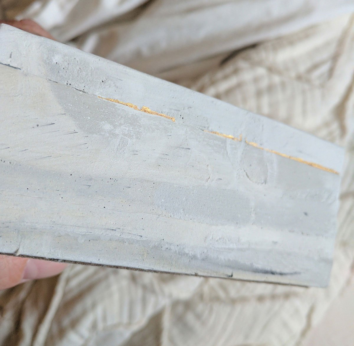 Cement Art: How to Create Marbled Gold Veins in Poured Concrete | Hawk Hill