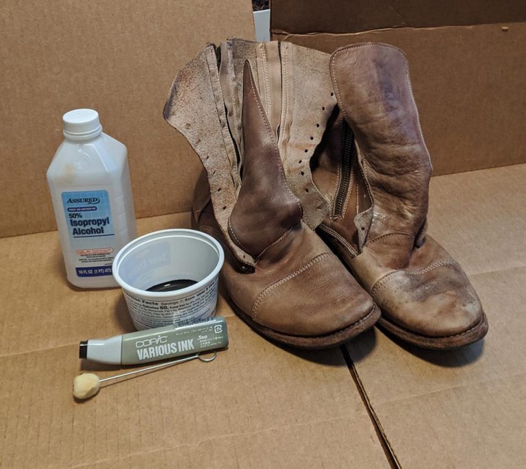 How to Dye Leather Boots using Copic Marker Ink | Hawk Hill