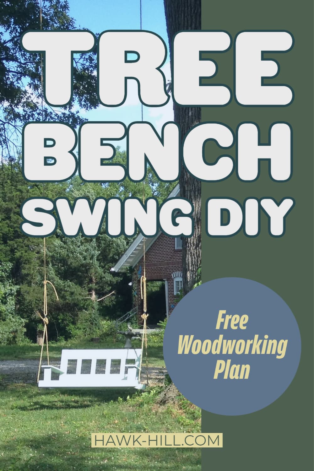 How to Build a Bench Style Tree Swing | Free DIY Woodworking Plan ...