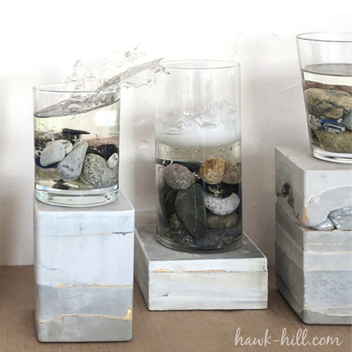 Cement Art: How to Create Marbled Gold Veins in Poured Concrete | Hawk Hill