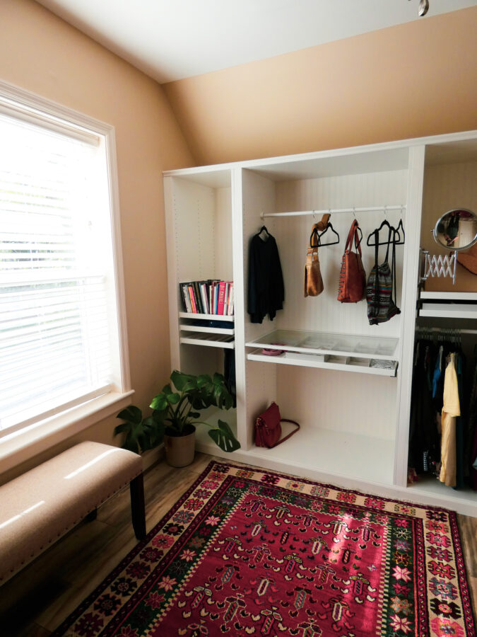 Turning a Spare Room into a Dressing Room or Walk-in Closet on a Budget | Hawk Hill