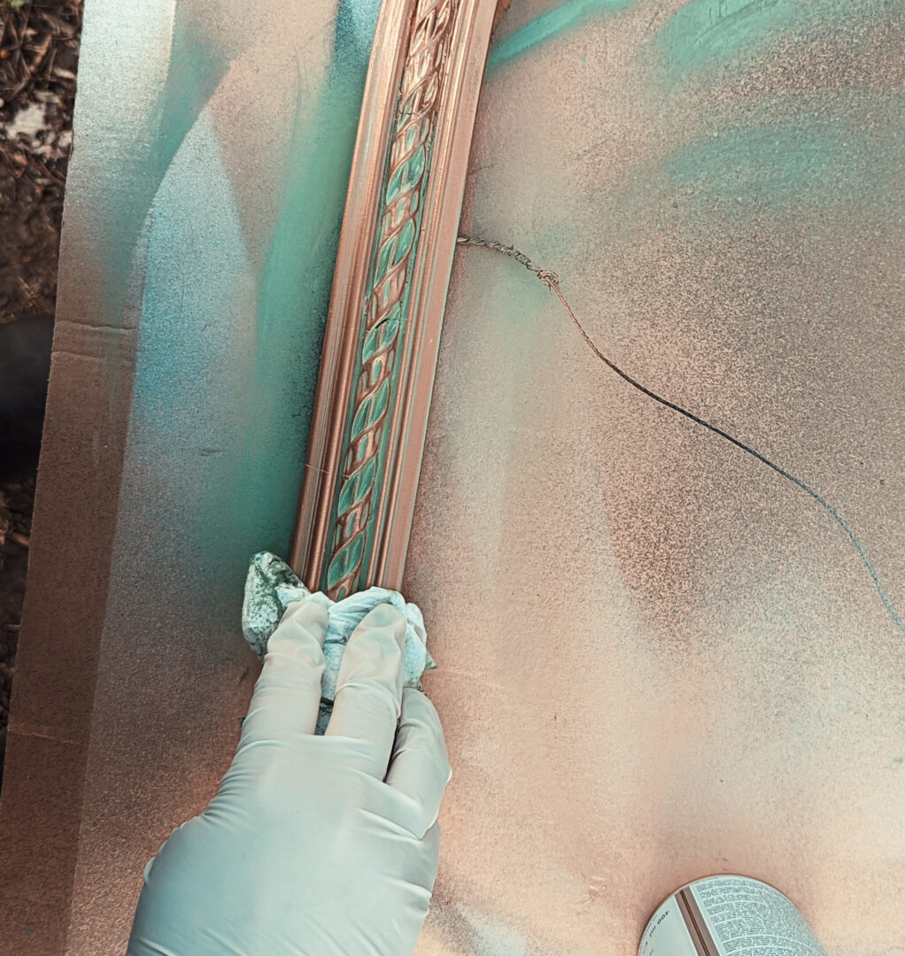 Oxidized Copper Patina Faux Finish Technique | Hawk Hill