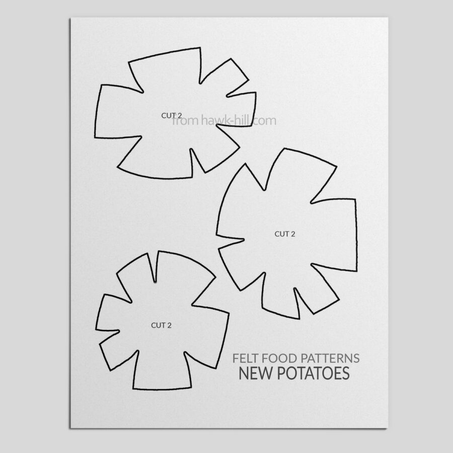 Free Pattern and Tutorial for a Felt Steak, Potatoes, and Broccoli Felt ...