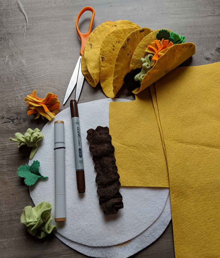 7 Easy Steps to Make a Felt Taco Play Set: Instructions & Free Pattern ...